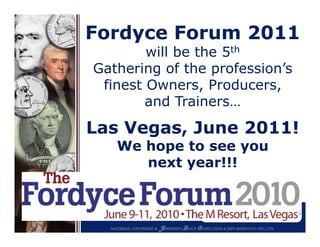 Fordyce Forum 2010 Final Photo & Slide Review | PDF