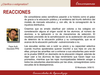 Mapas y semáforos SIMCE: ¿Clarifican o estigmatizan? | PPT