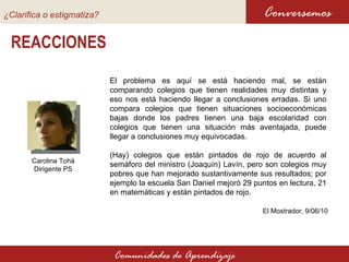 Mapas y semáforos SIMCE: ¿Clarifican o estigmatizan? | PPT