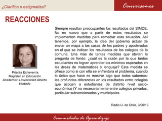 Mapas y semáforos SIMCE: ¿Clarifican o estigmatizan? | PPT