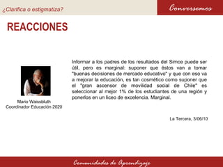 Mapas y semáforos SIMCE: ¿Clarifican o estigmatizan? | PPT