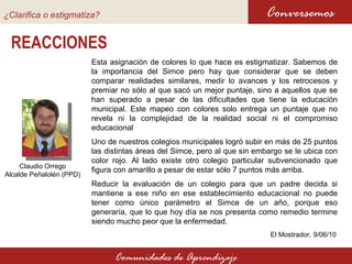 Mapas y semáforos SIMCE: ¿Clarifican o estigmatizan? | PPT