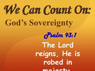 100627 Our Awesome God - Psalm 93 | PPTX