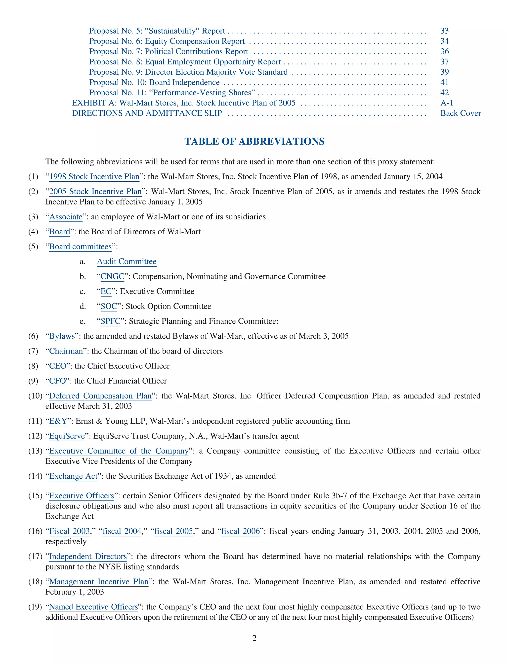 wal mart store 2005 Proxy Statement | PDF