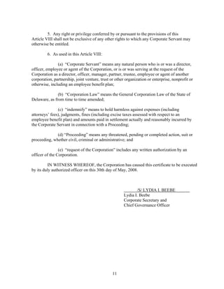 chevron Certificate of Incorporation | PDF