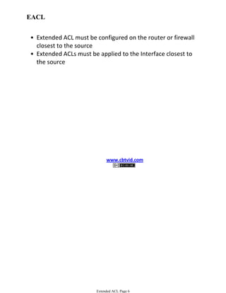 Extended ACL | PDF | Computer Networking | Computing
