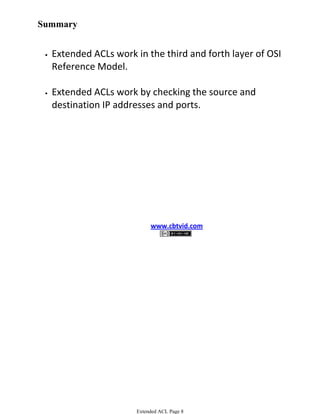 Extended ACL | PDF | Computer Networking | Computing