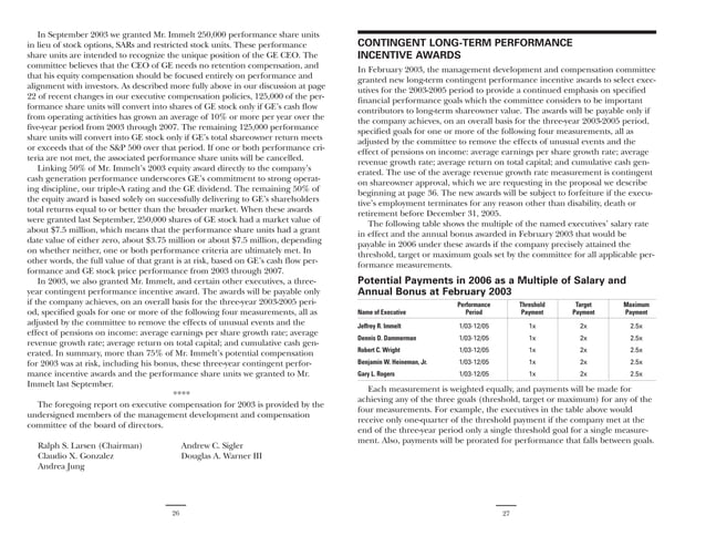 GE# 2004 Proxy Statement | PDF | Business Accounting & Finance | Business
