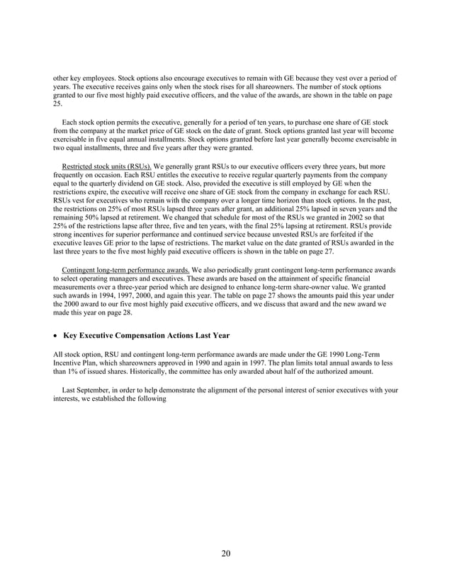 GE# 2003 Proxy Statement | PDF