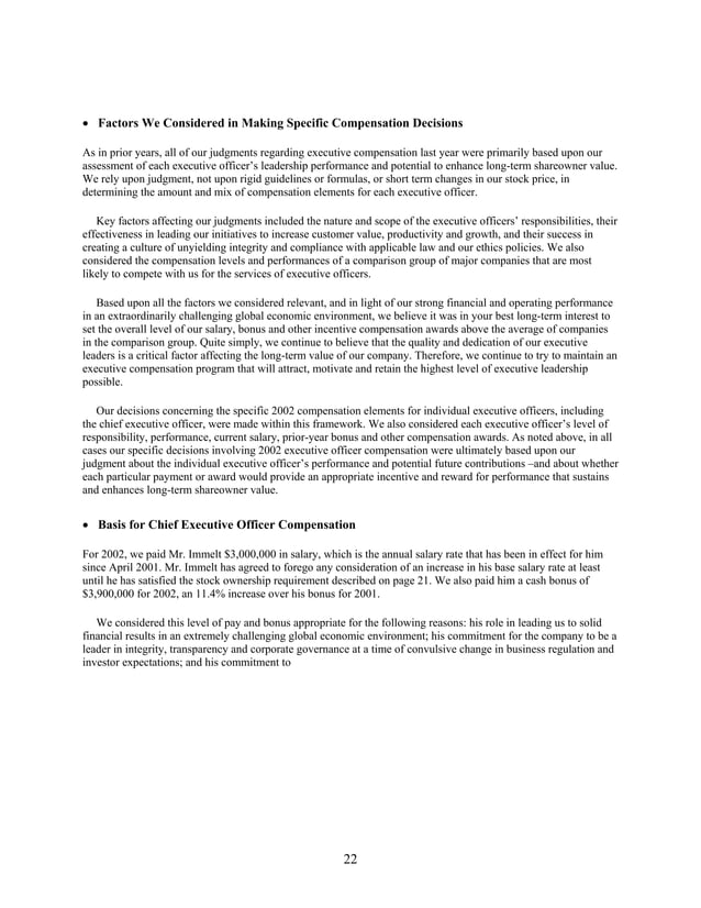 GE# 2003 Proxy Statement | PDF