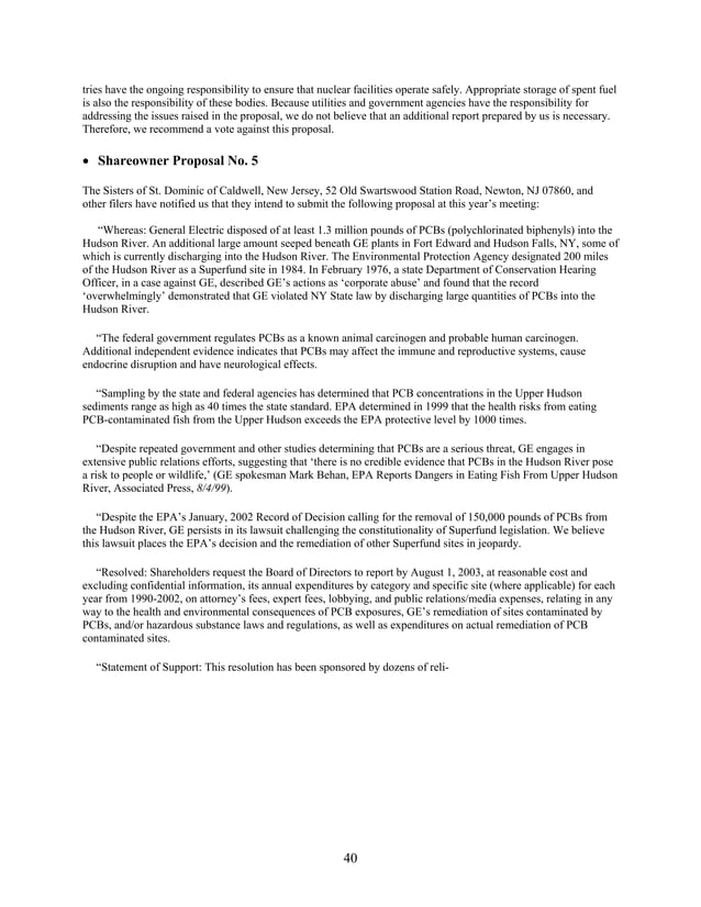 GE# 2003 Proxy Statement | PDF