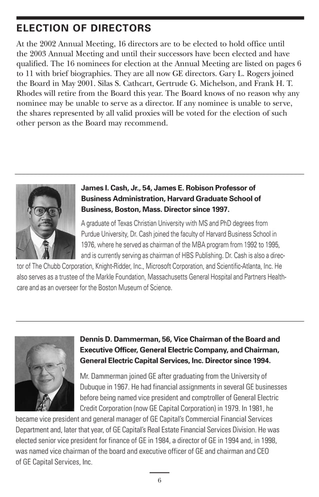 GE# 2002 Proxy Statement | PDF