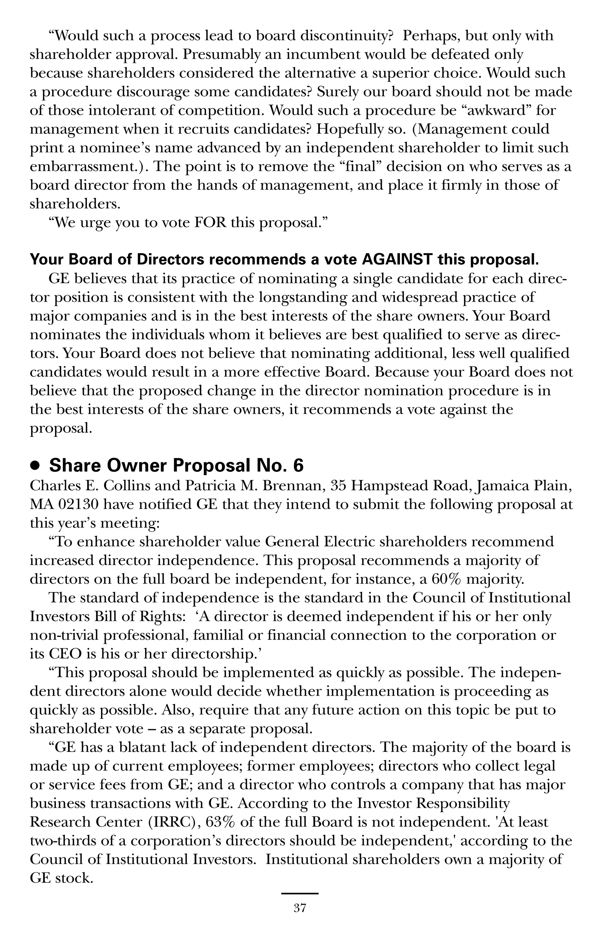 GE# 2001 Proxy Statement (PDF) | PDF