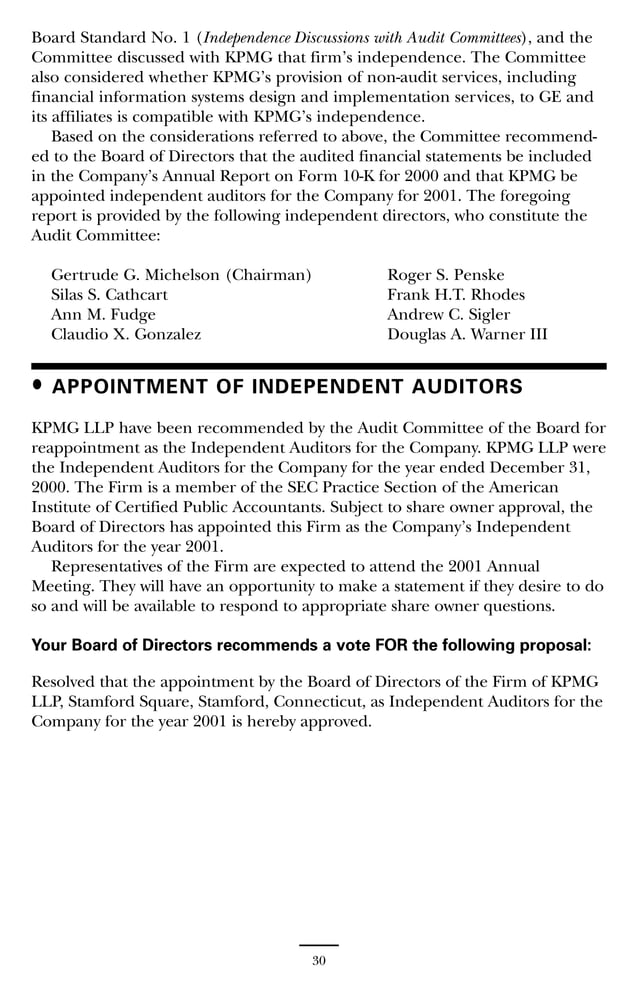 GE# 2001 Proxy Statement (PDF) | PDF