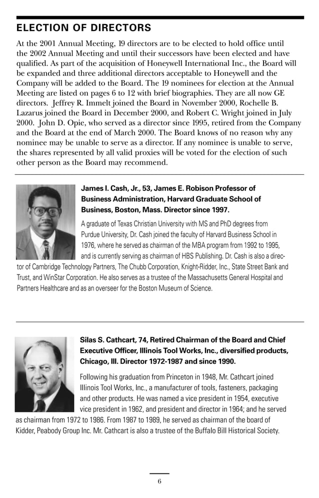GE# 2001 Proxy Statement (PDF) | PDF