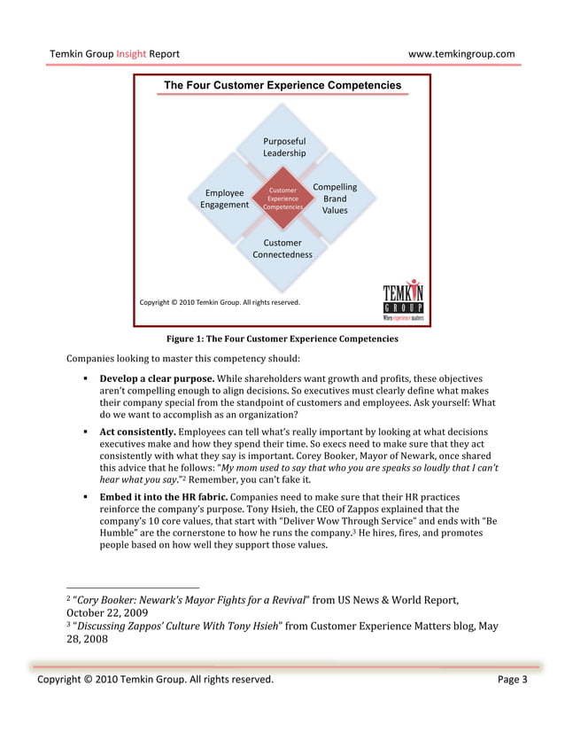 Temkin Group: The Four Customer Experience Core Competencies | PDF ...