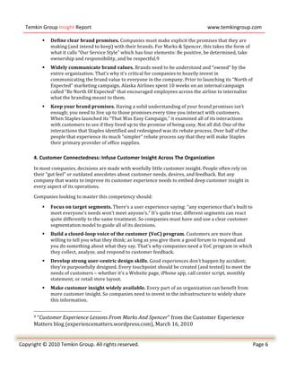 Temkin Group: The Four Customer Experience Core Competencies | PDF ...