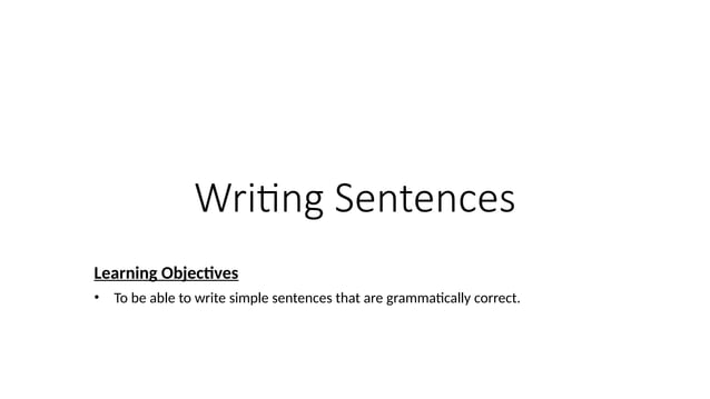 Writing Gujarati Sentences Powerpoint Pres | PPTX