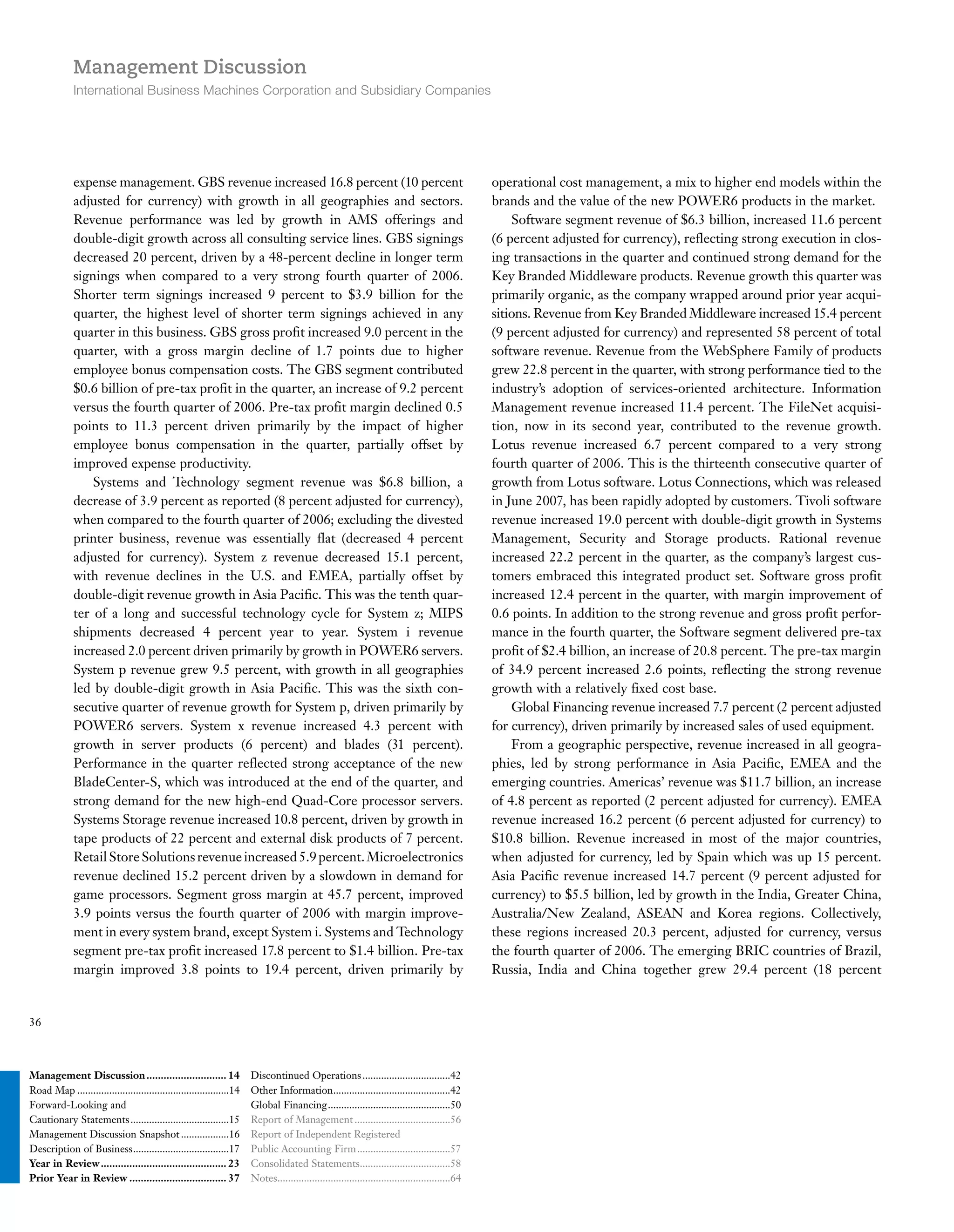 IBM Annual report 2007 | PDF