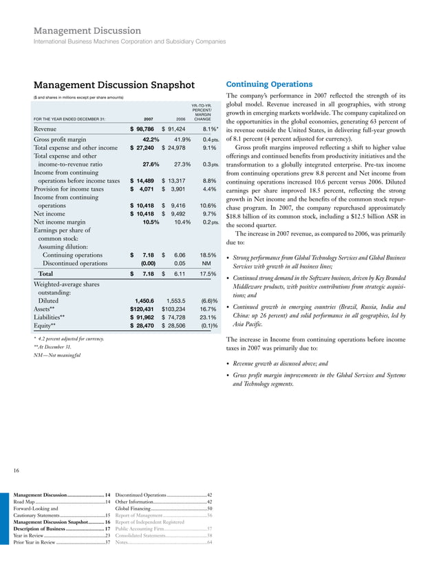 IBM Annual report 2007 | PDF