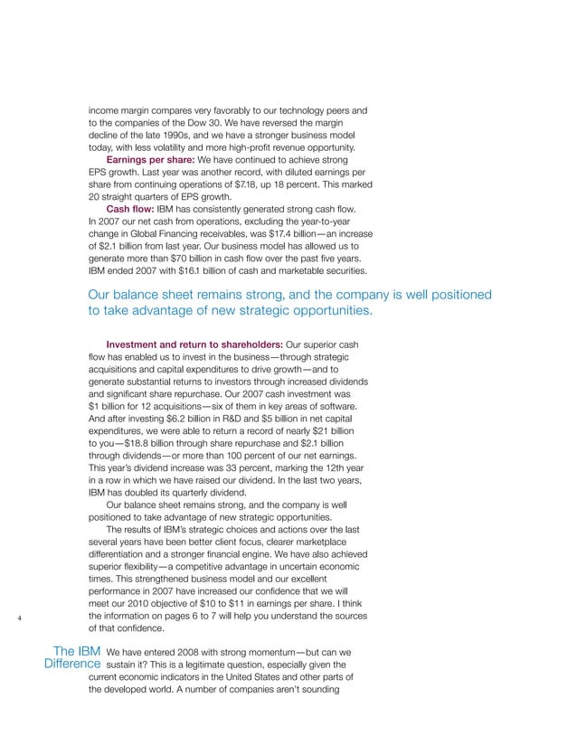 IBM Annual report 2007 | PDF