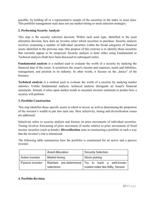 Security Analysis and Portfolio Theory | PDF | Stocks and Bonds | Personal Investing