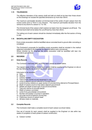 1008 caissons-specification | PDF