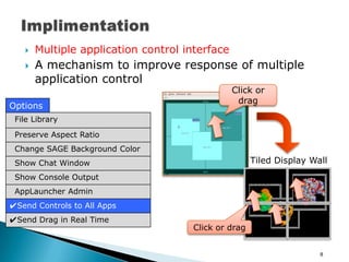 A Control Mechanism of Multiple Visualization Applications on SAGE-enabled Tiled Display Wall | PPTX