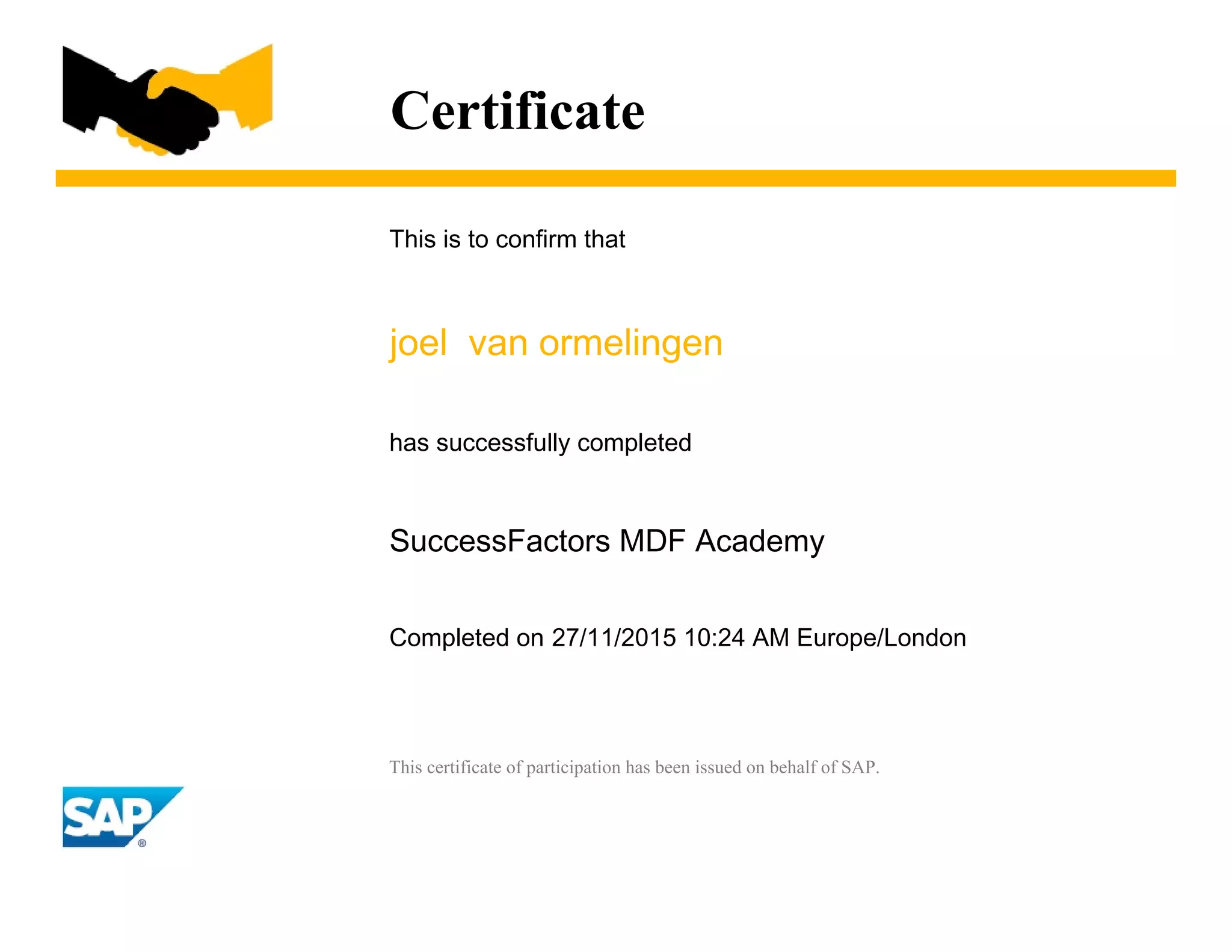 sfsf MDF academy | PPT