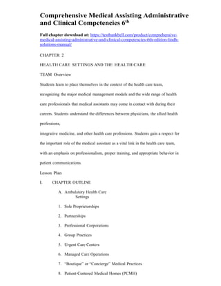 Comprehensive Medical Assisting Administrative and Clinical ...