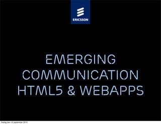 HTML5 impact on application programming | PPT