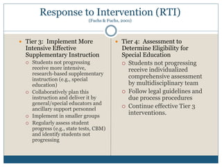 Response to Intervention in the Process of Inclusion for Special ...