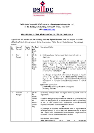 Jobs in DSIIDC, New Delhi | PDF