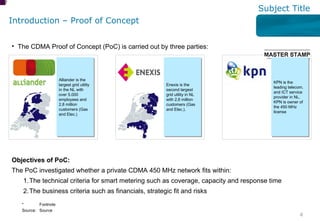 Private Radio CDMA Network for Smart Metering | PPT