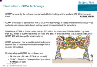 Private Radio CDMA Network for Smart Metering | PPT