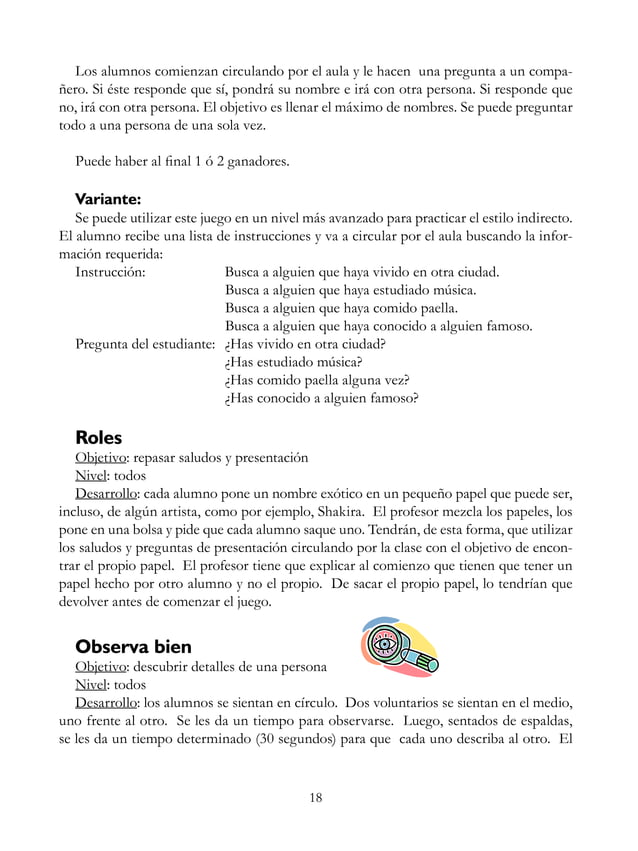 100 actividades para la ensenanza del español | PDF