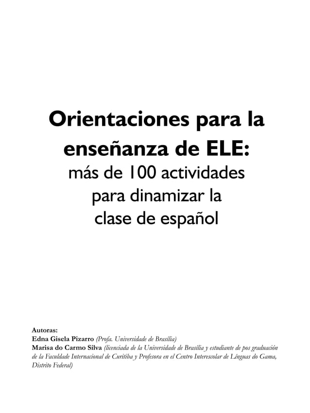 100 actividades para la ensenanza del español | PDF