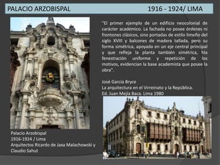 100 Años de la Arquitectura Peruana | PPTX