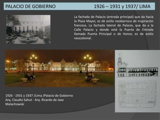 100 Años de la Arquitectura Peruana | PPTX