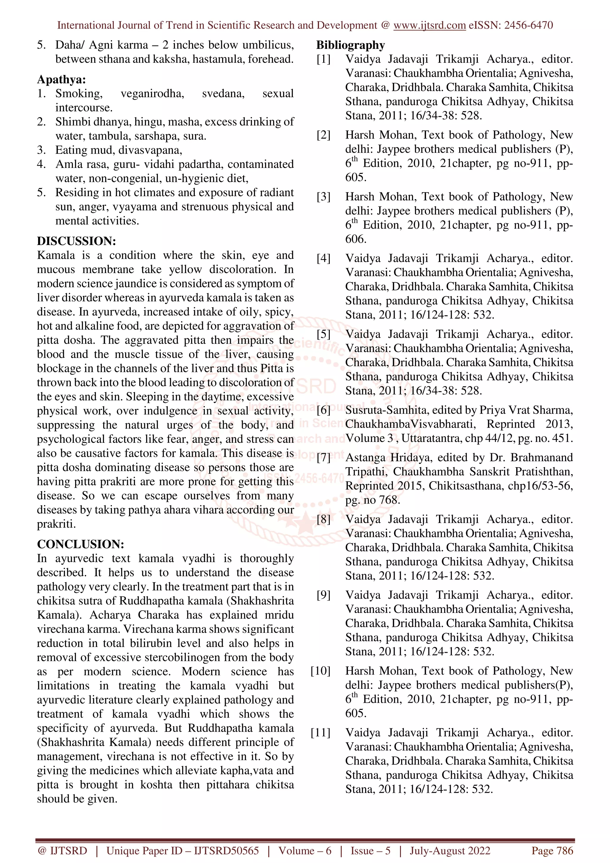 A Review on Ruddapatha Kamala with Special Reference to Obstructive ...