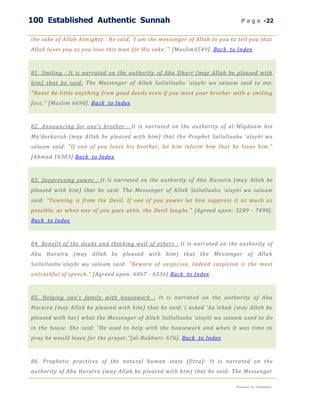 100 authentic sunnah | PDF