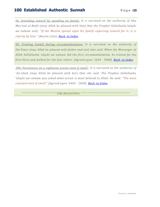 100 authentic sunnah | PDF