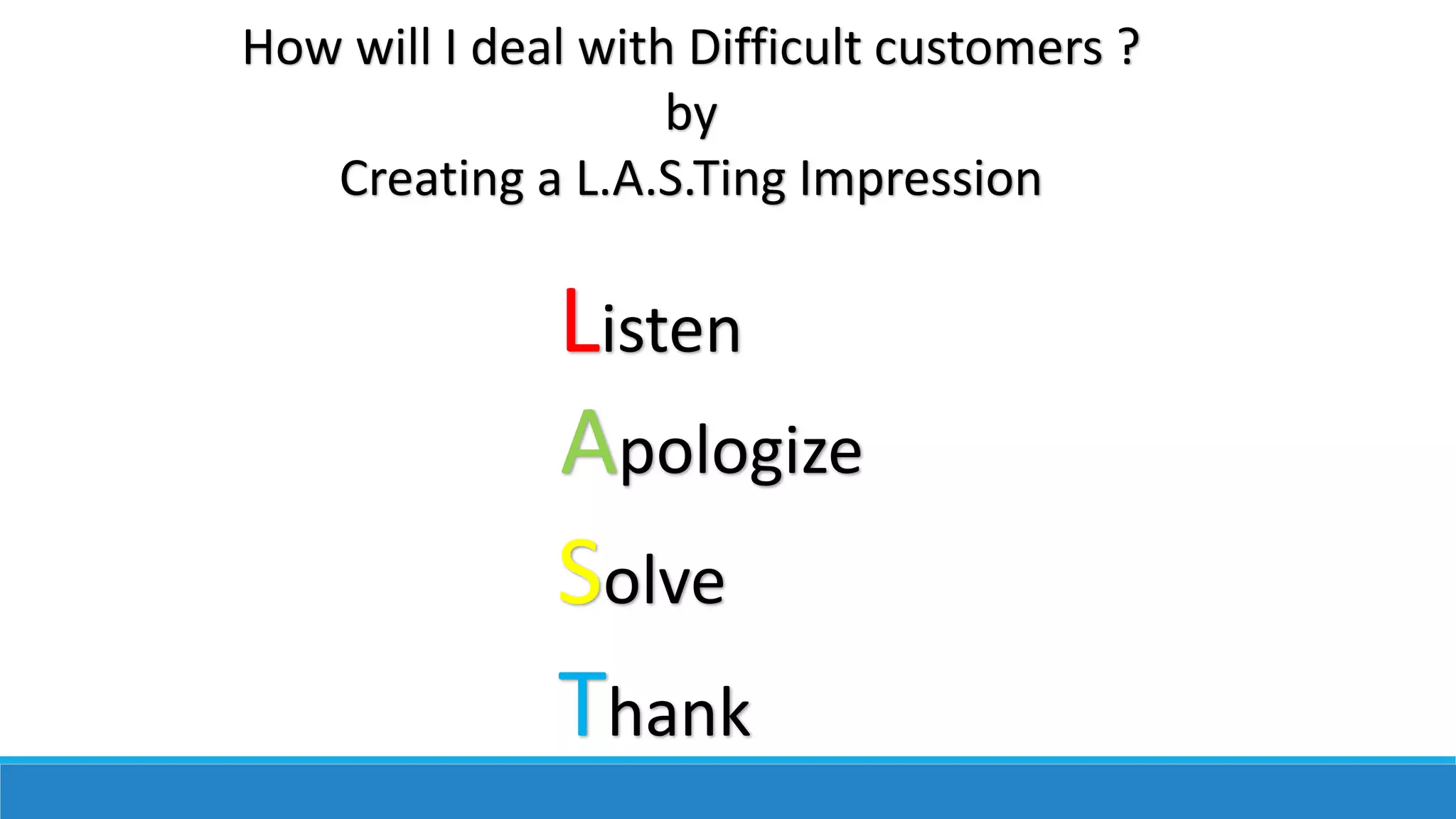 Dealing with a difficult customer | PPTX