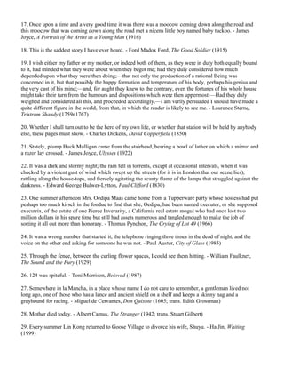 100 best first lines from novels | DOC