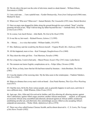 100 best first lines from novels | DOC | Fiction | Books and Literature