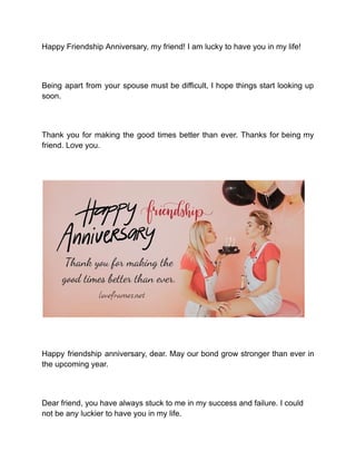 100+ Best Friendship Anniversary Quotes, Wishes and Status.pdf