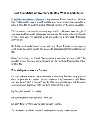 100+ Best Friendship Anniversary Quotes, Wishes and Status (1).pdf