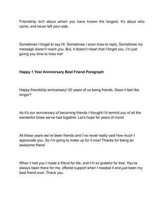 100+ Best Friendship Anniversary Quotes, Wishes and Status (1).pdf