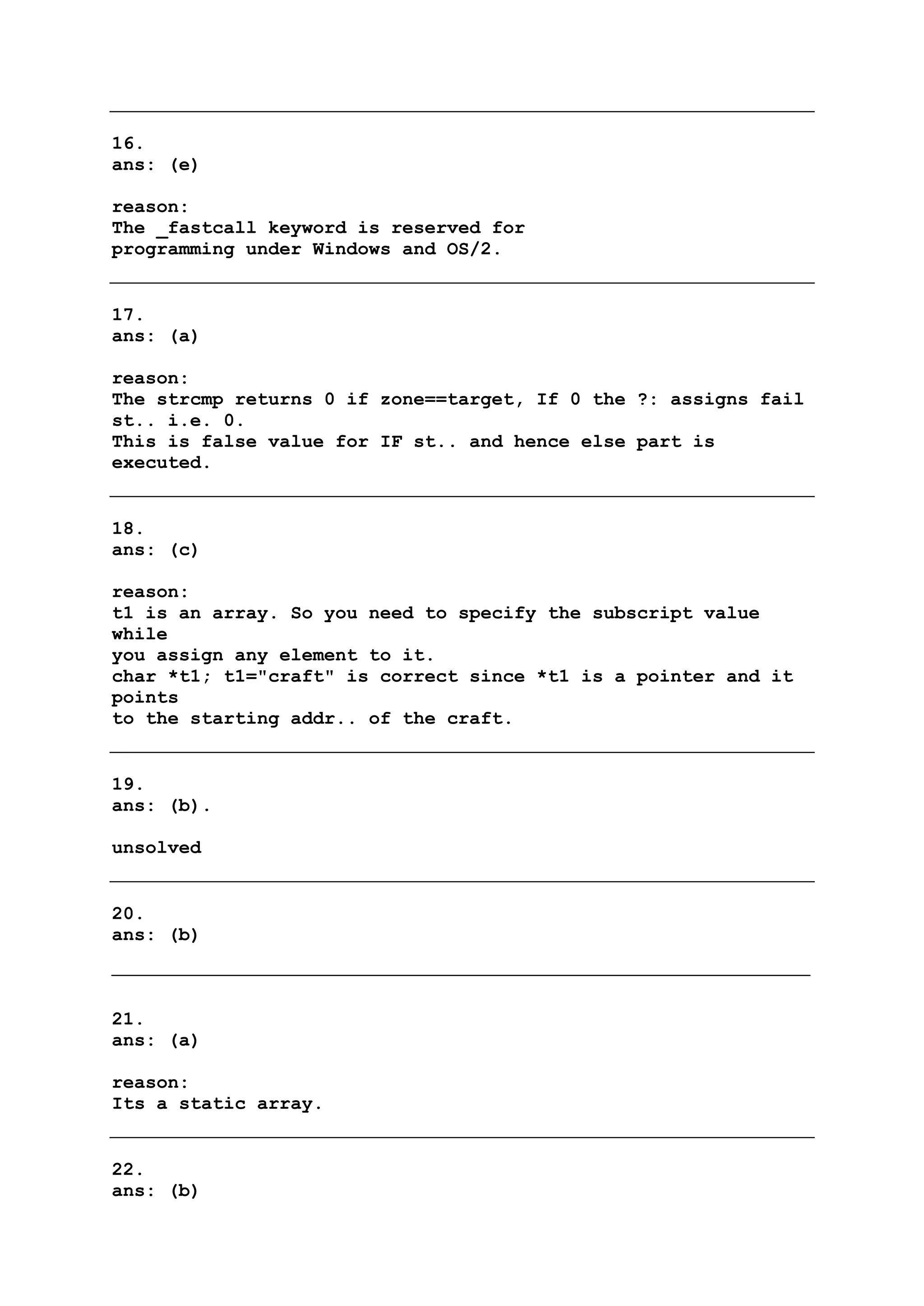 100 c interview questions answers | PDF