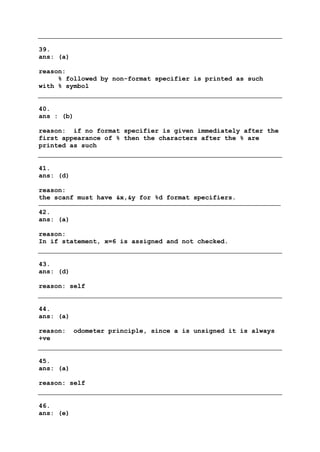 100 c interview questions answers | PDF